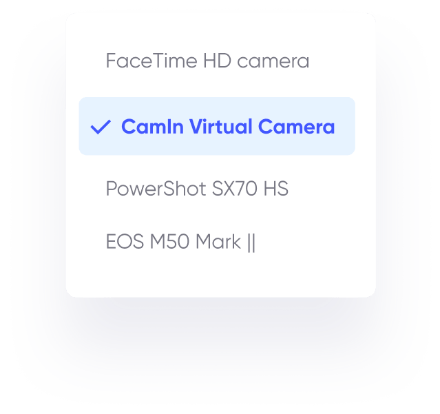 CamIn | Video Recording & Virtual Webcam Software